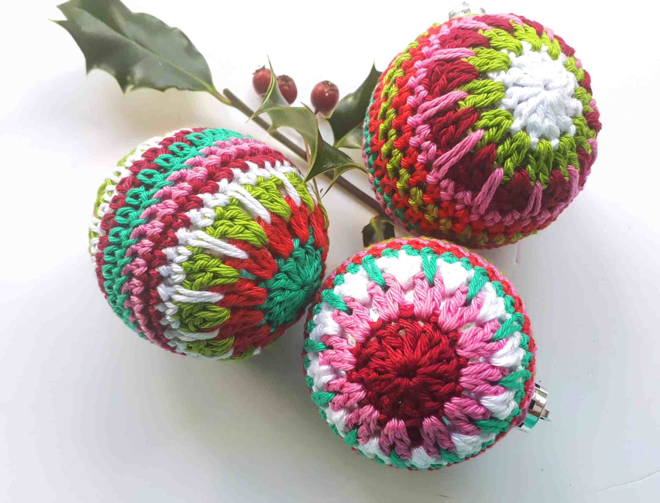 Christmas Baubles Free Crochet Pattern Annie Design Crochet