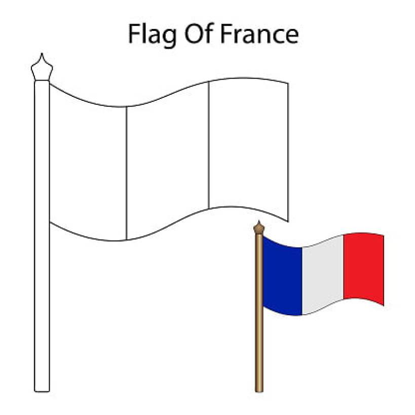 Bandeira Da França Para Colorir Desenhar E Imprimir Desenho Para