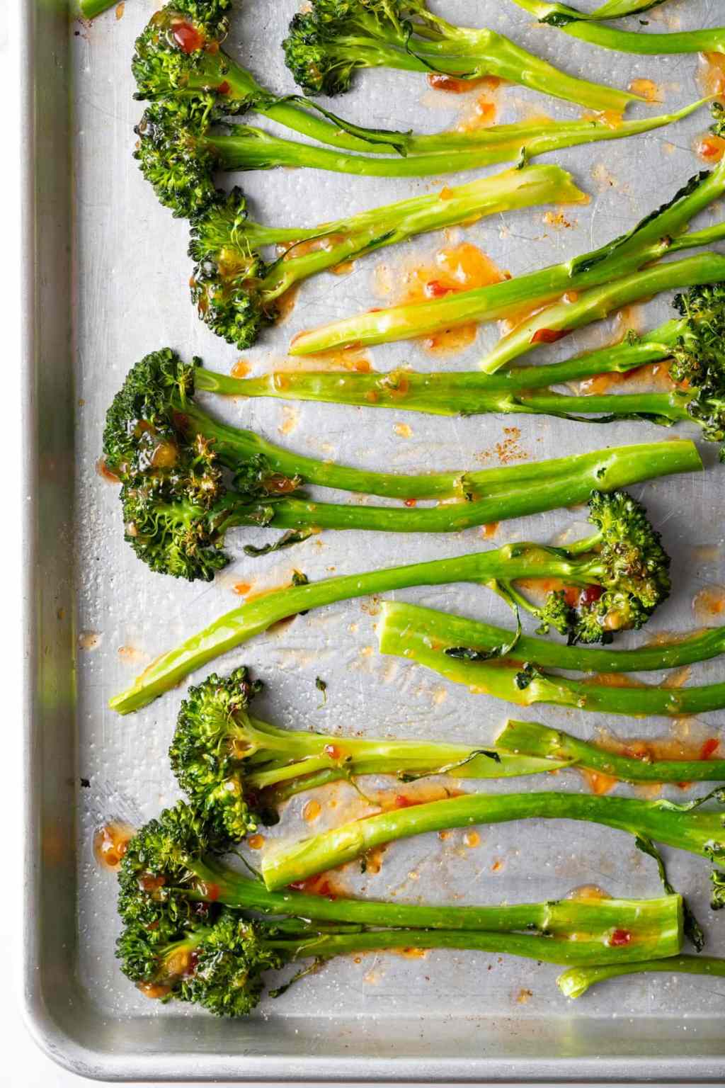 Sweet And Spicy Roasted Broccolini Recipe A Spicy Perspective