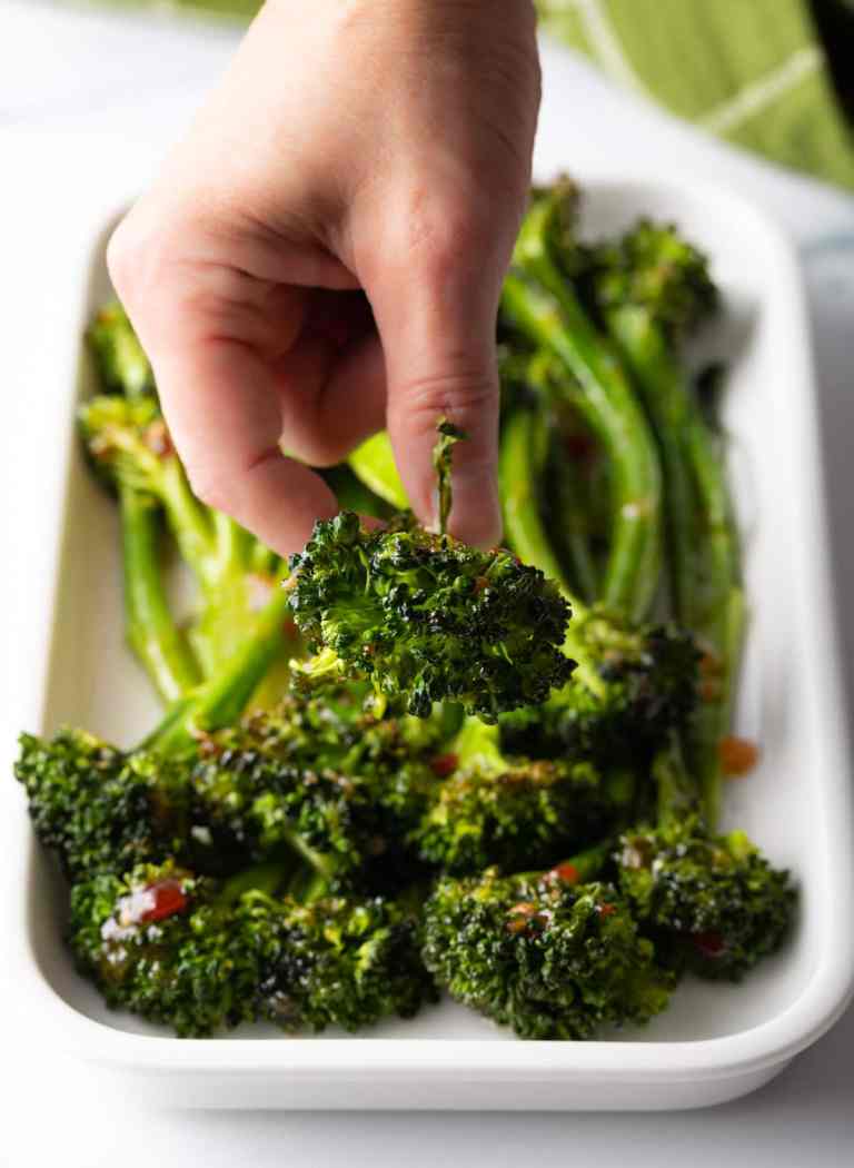 Sweet And Spicy Roasted Broccolini Recipe A Spicy Perspective