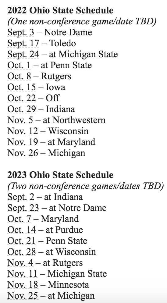 Ohio State Football Schedule 2023 Printable 2023 Nfl Schedule