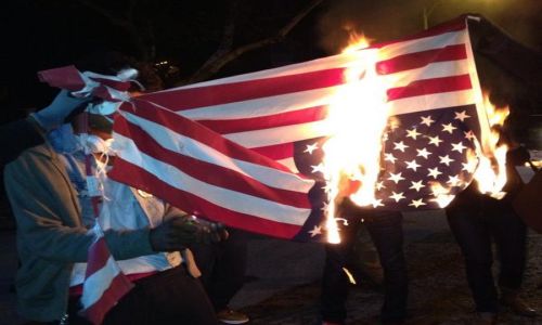 ‘ingrates Footage Of Protesters Burning American Flags Will Infuriate You