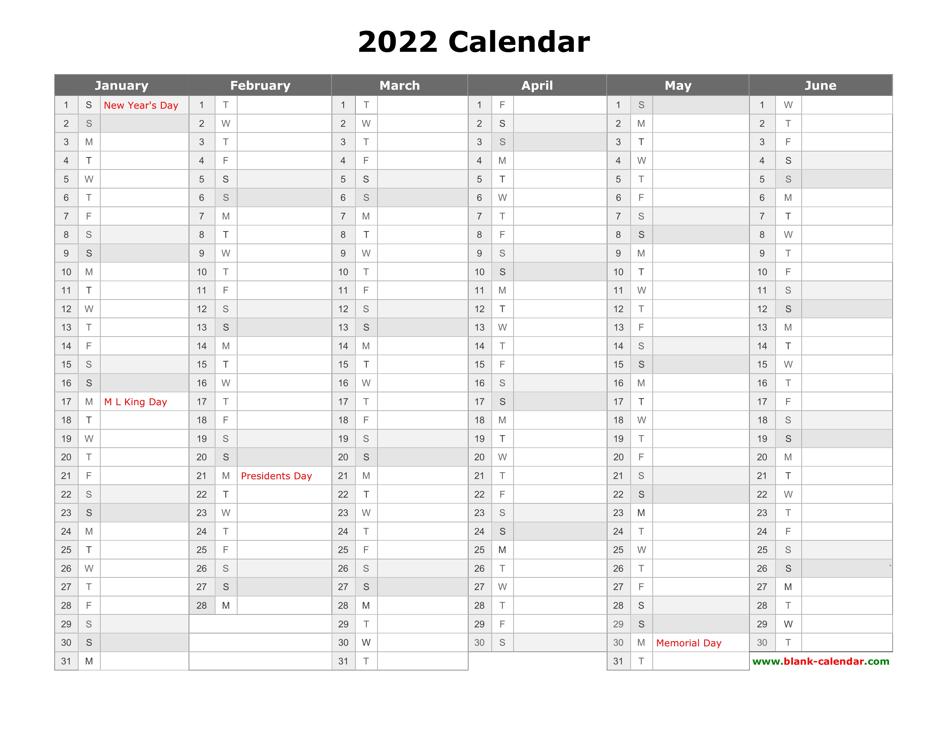 List Of Free Printable 2022 Calendar Pdf Printables And Inspirations
