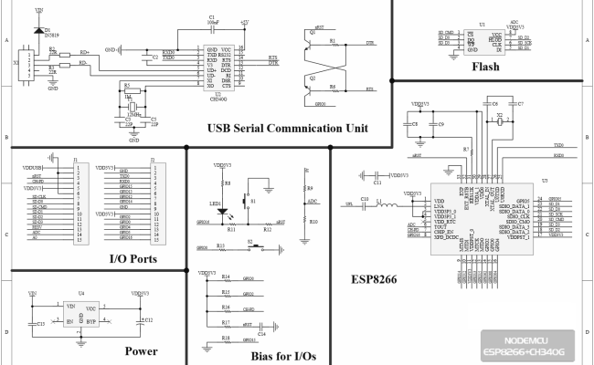 Esp8266 12e Pinout Schematic Circuit Diagram Nodemcu