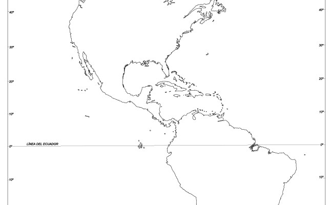 Mapa Del Continente Americano Imprime Con Nombres Y Sin Nombres