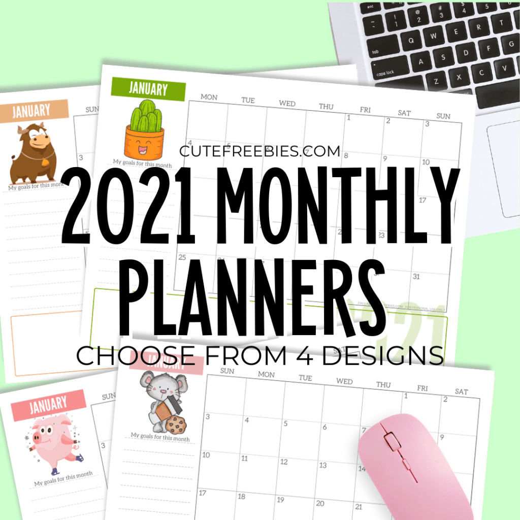 Free Printable 2021 Calendar Pdf List Cute Freebies For You