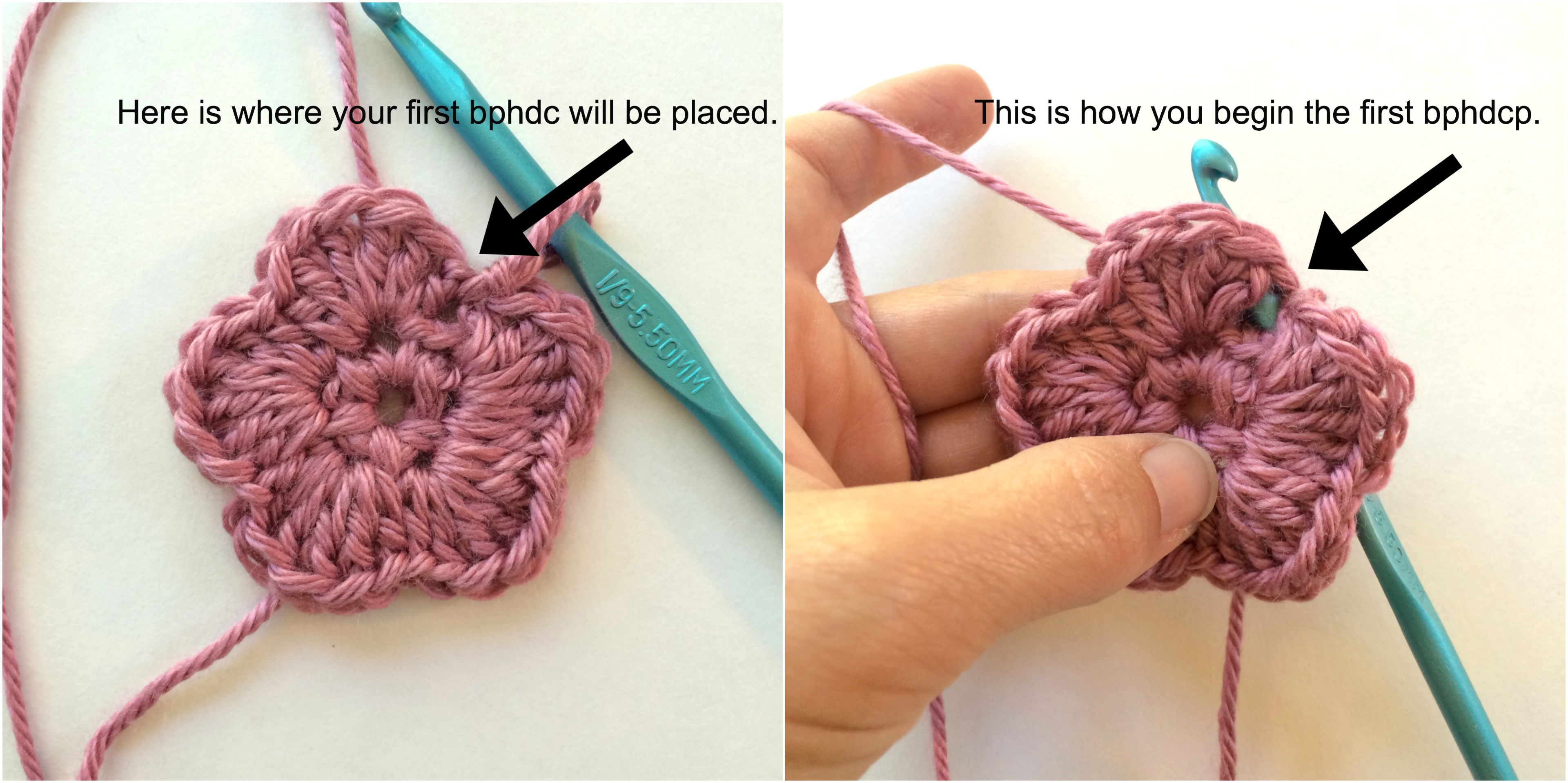 Ripple Flower Applique Caab Crochet