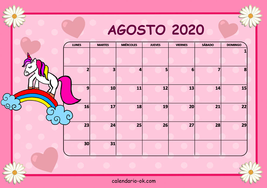 View 18 Calendarios 2021 Para Imprimir Bonitos Por Mes Agosto