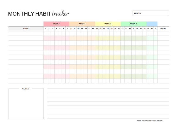 Printable Blank Monthly Calendar Activity Shelter Free 15 Sample