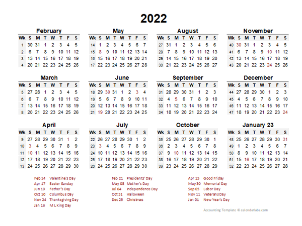 2022 Fiscal Year Calendar Template Uk Free Printable Templates Zohal