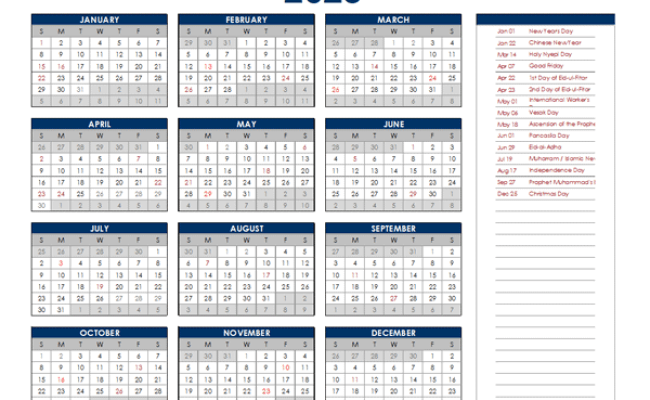 Indonesia Calendar 2023 Printable Free Printable Calendar 2023