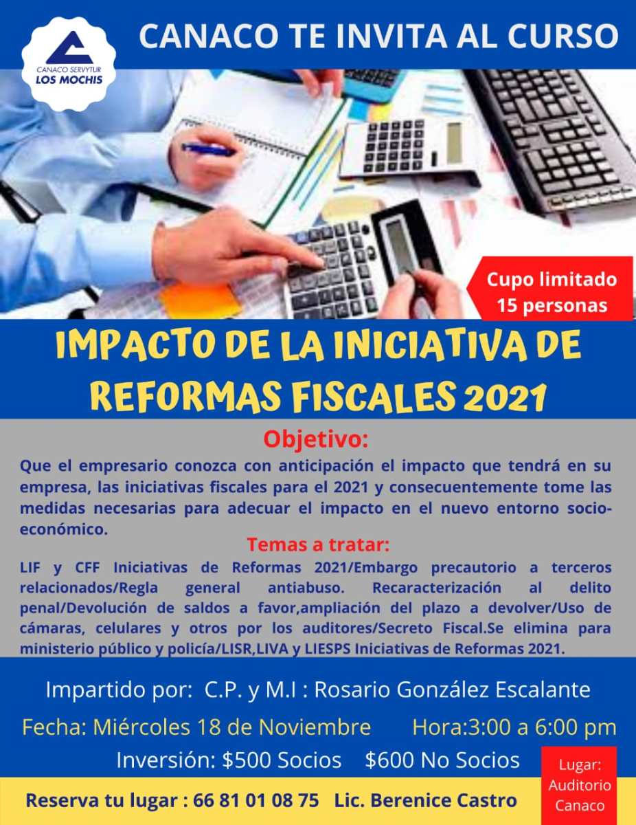 Curso “impacto De La Iniciativa De Reformas Fiscales 2021”