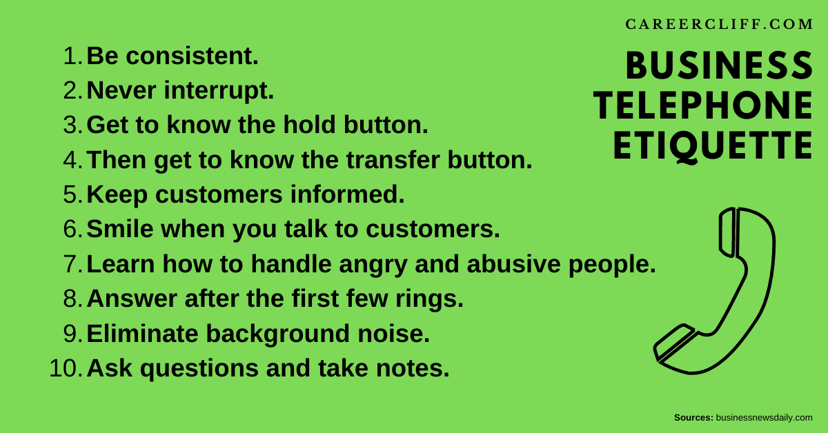 30 Business Telephone Etiquette Rules For Great Companies Careercliff