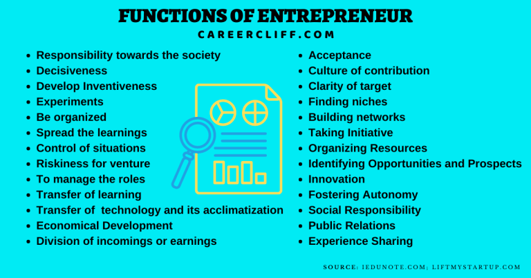 15 Vital Functions Of Entrepreneur Of The 21st Century Careercliff