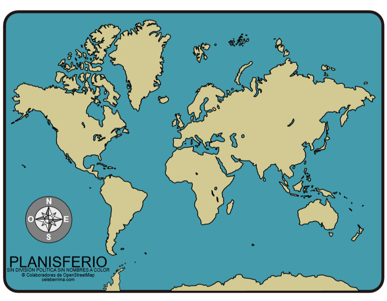 Compartir 50 Imagen Planisferio Sin Nombres A Color Esfera Para Armar