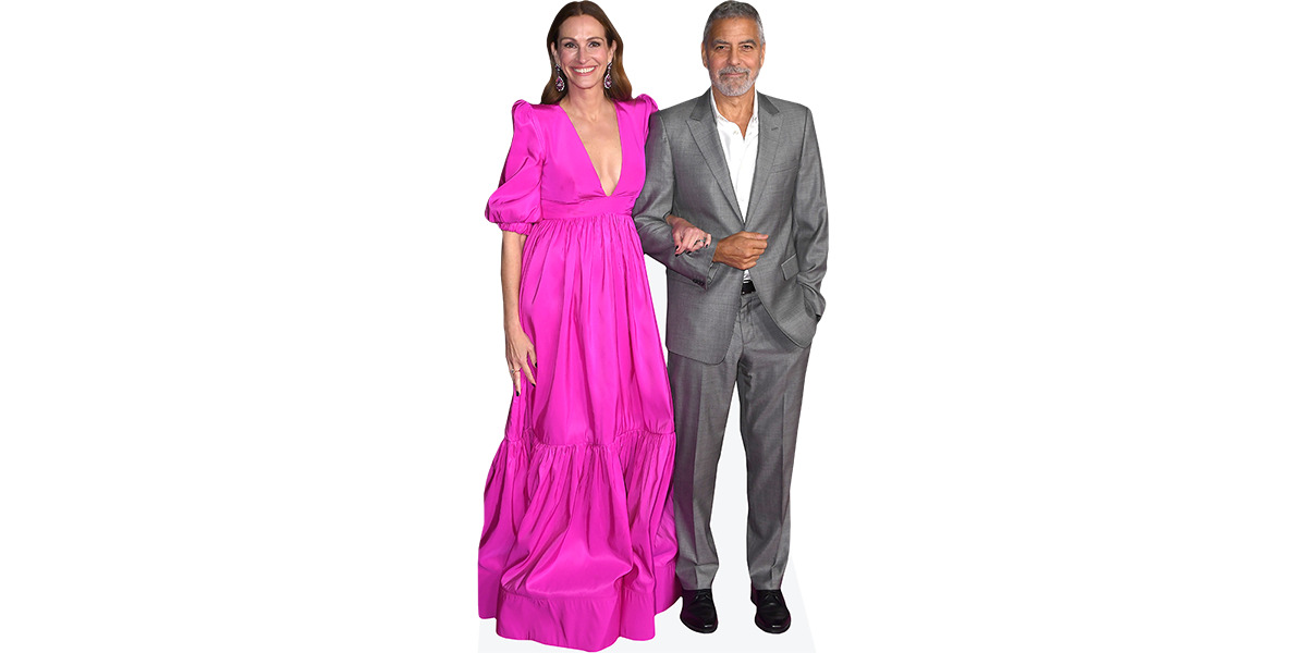 Julia Roberts And George Clooney Duo 1 Mini Celebrity Cutout