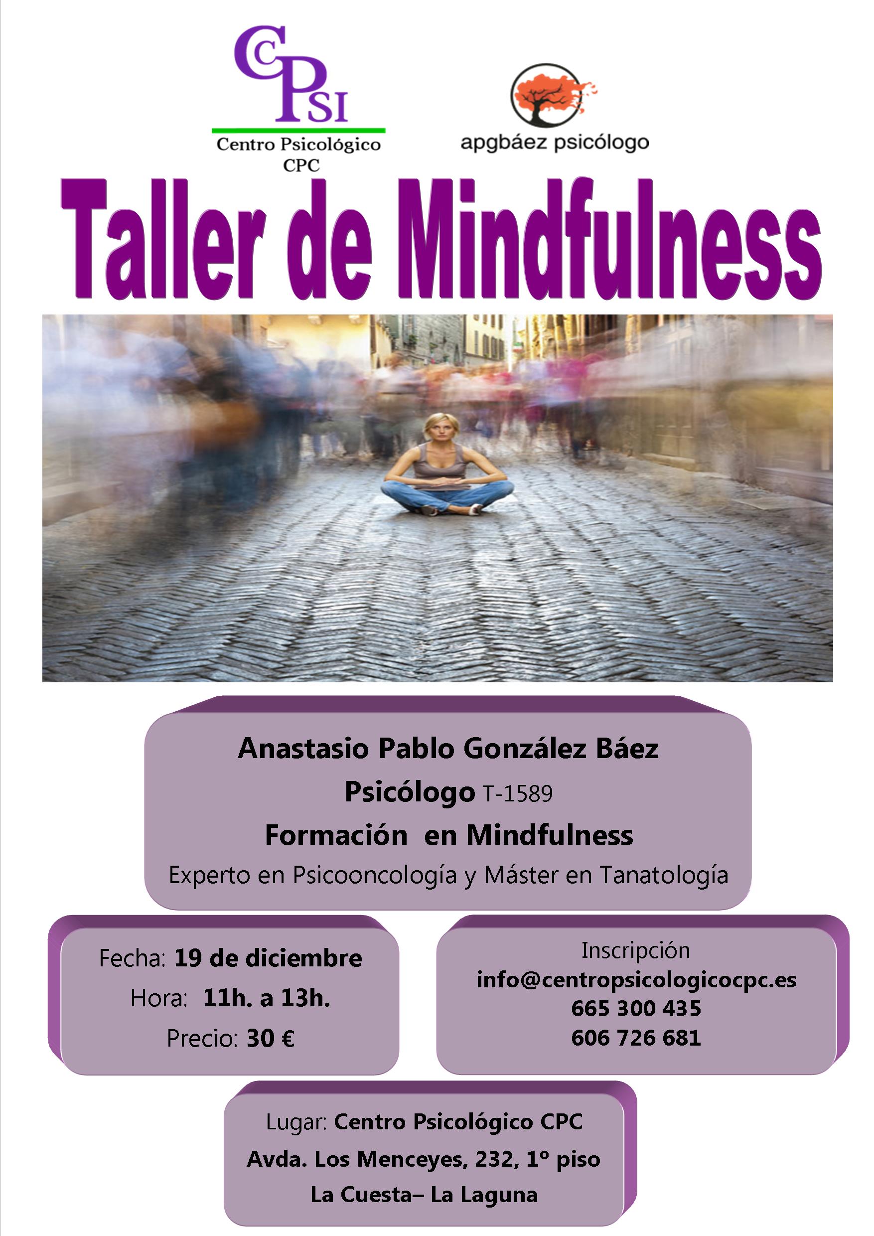 Taller De Mindfulness El Próximo 19 De Diciembre Más Información En El