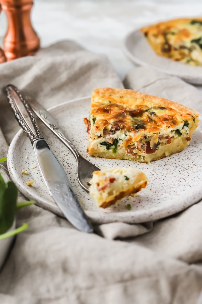 Bacon Mushroom And Spinach Quiche