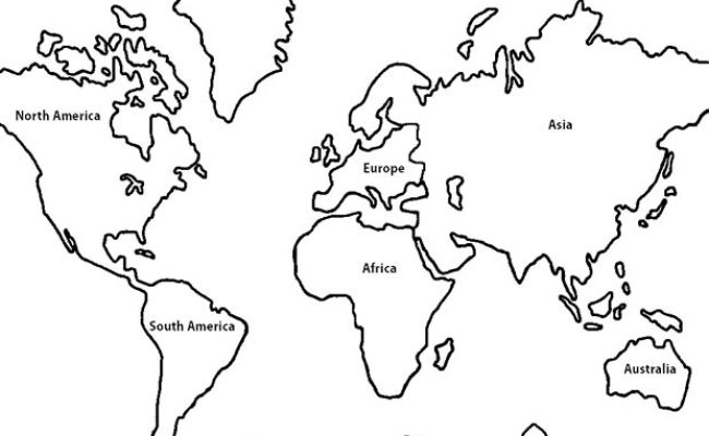 7 Continents Coloring Pages World Map Printable World Map Coloring Page