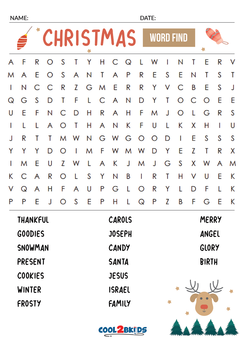 5 Best Christmas Word Search Puzzles Printable Pdf For Free At