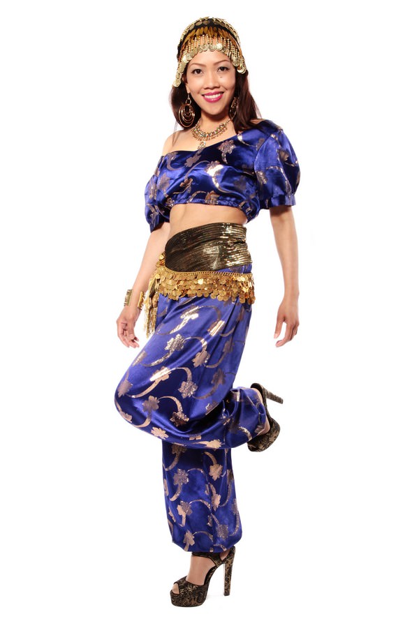 Belly Dancing Purple Genie Costume