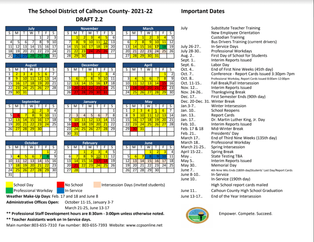 County Calendars 2023 Us