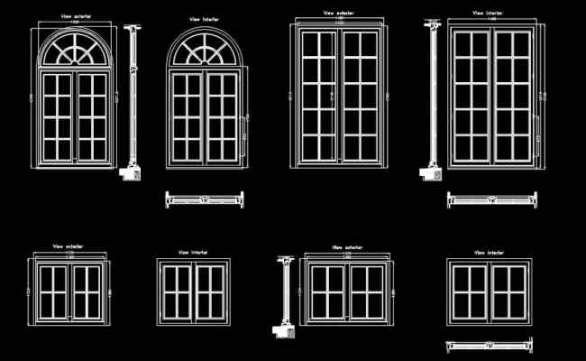 Ventanas En Autocad En Planta Y Alzado Dwgautocad Otosection