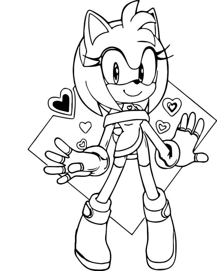 Desenhos De Amy Rose Sonic Para Colorir Desenhos Imprimir