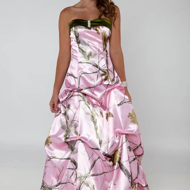 Pink Camo Wedding Dress