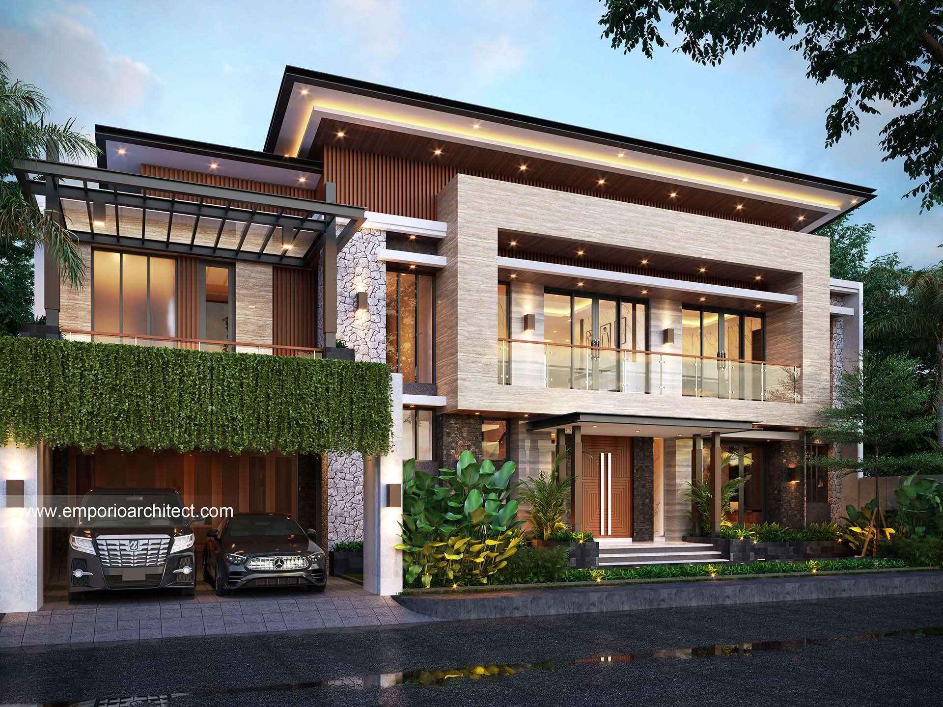 Desain Tampak Depan 2 Rumah Modern 2 Lantai Ibu Sld Di Kutai