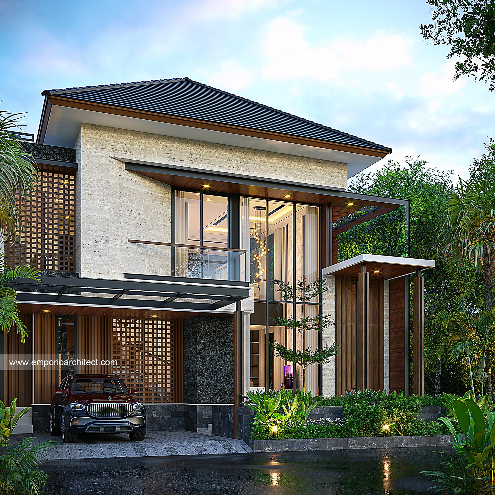 Desain Rumah Modern 2 Lantai Ibu Nni Di Serpong Tangerang Selatan