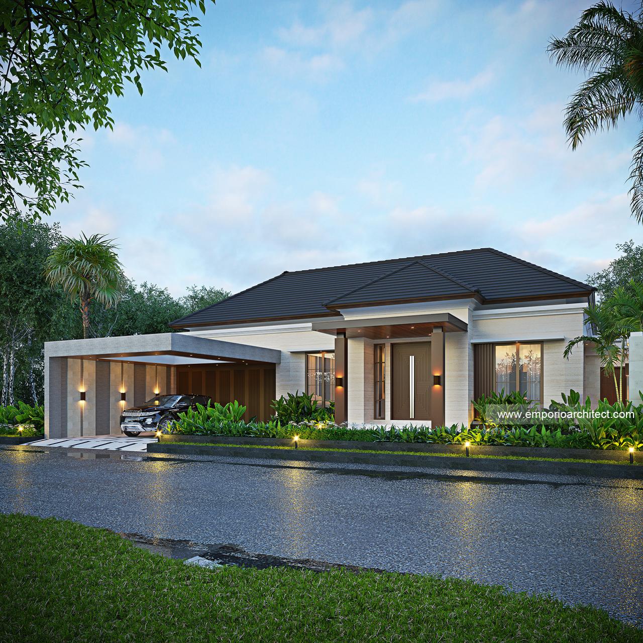 Desain Rumah Modern 1 Lantai Bapak Rtm Di Sumatera Utara Tampak Depan