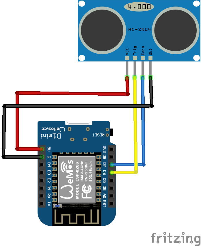 Wemos Mini And Hc Sr04 Ultrasonic Sensor Esp8266 Learning