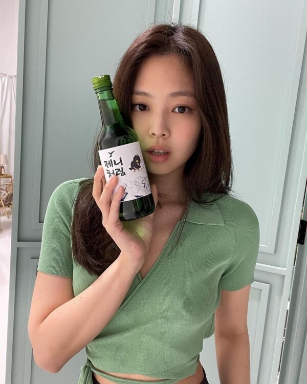 Green Knitted Wrap Top Jennie Blackpink Fashion Chingu