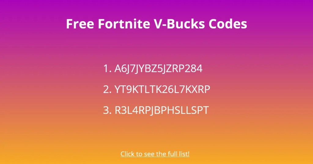 35 Free Fortnite V Bucks Codes Followchain