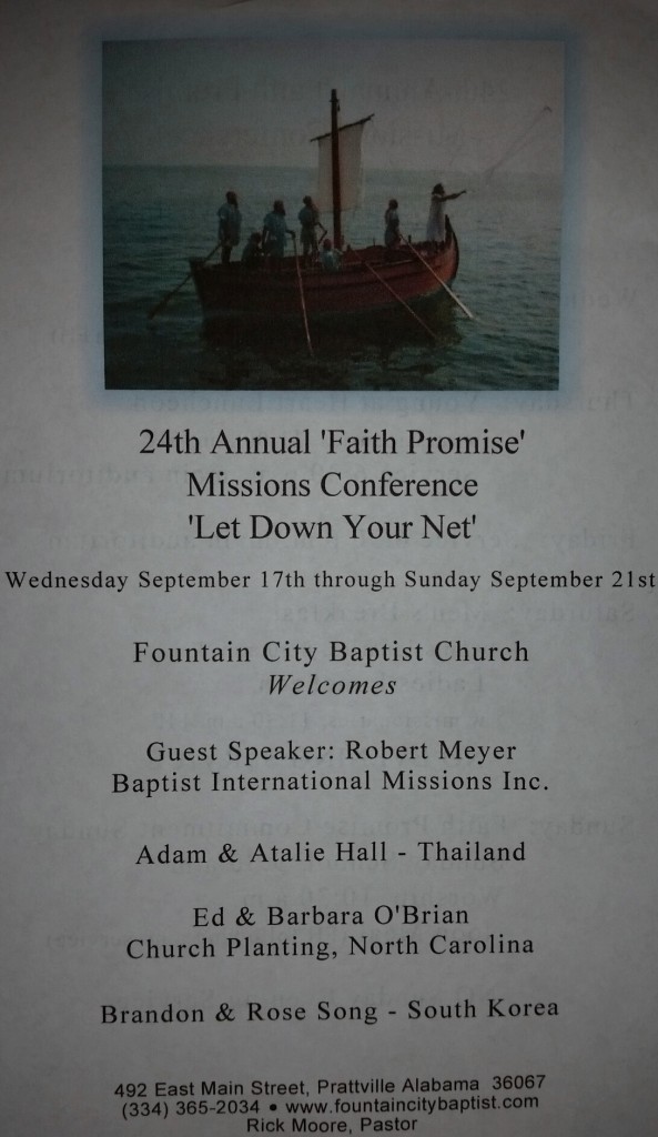 Mission Emphasis Month Begins Fountain City Baptist Church