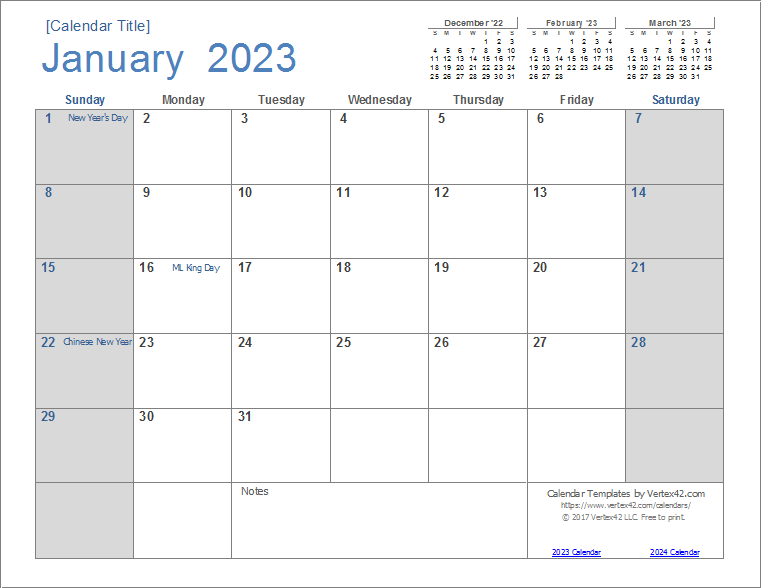 2023 And 2023 Blank Calendar Printable Free 2024