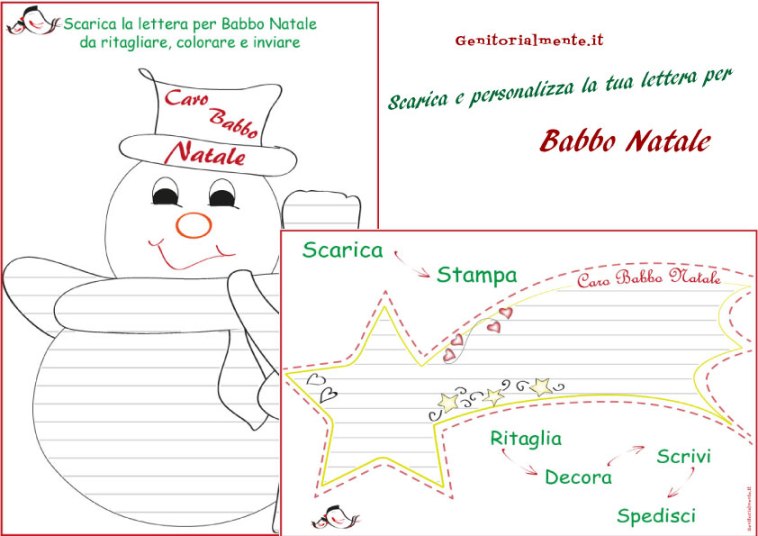 Lettera Per Babbo Natale Da Stampare E Colorare Genitorialmente