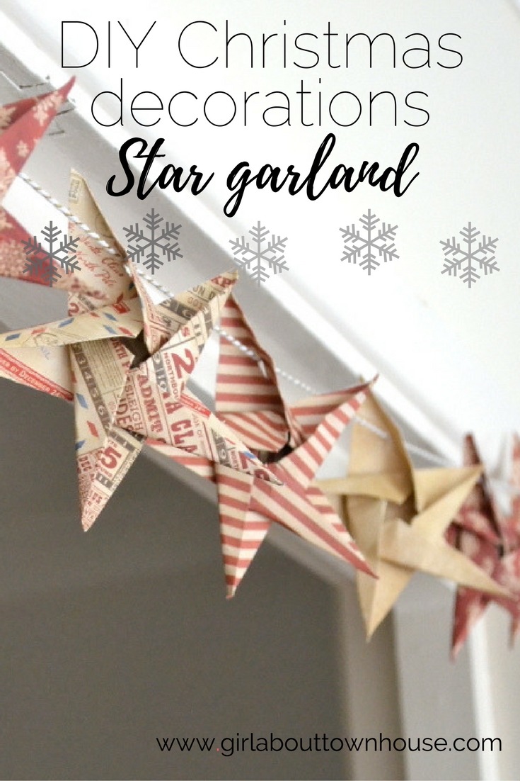 Diy Origami Star Garland Christmas Craft Week Girl About Townhouse