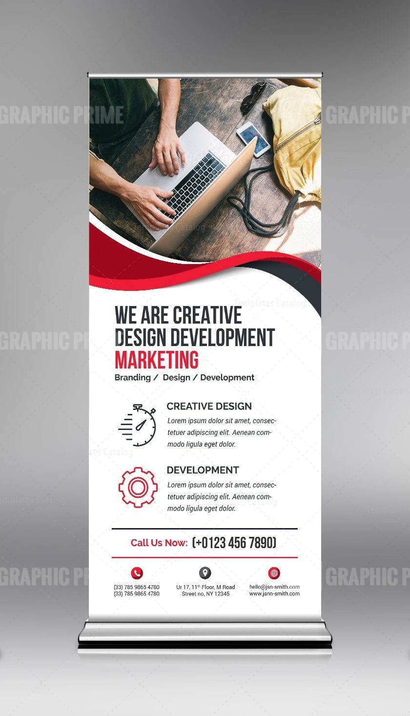 Elegant Psd Roll Up Banner Template Graphic Prime Graphic Design