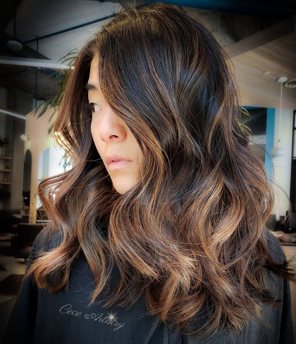 Balayage Asian Straight Hair