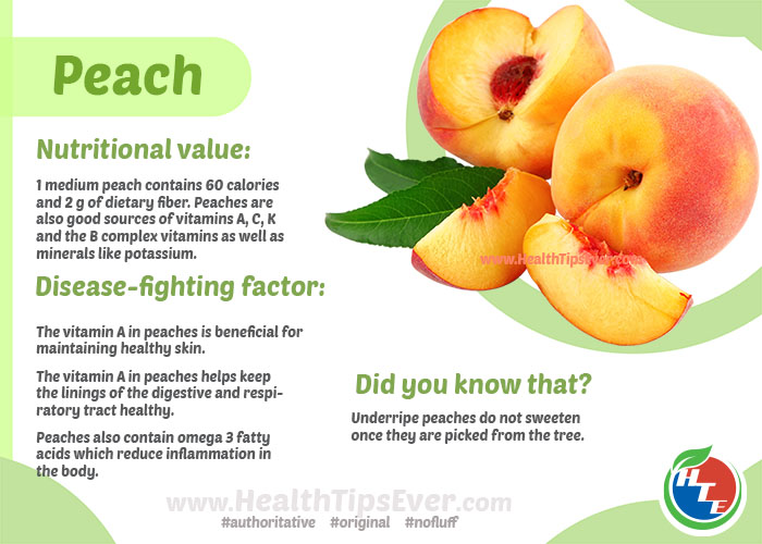 Peach Health Benefits With Infographics Health Tips Ever Magazine