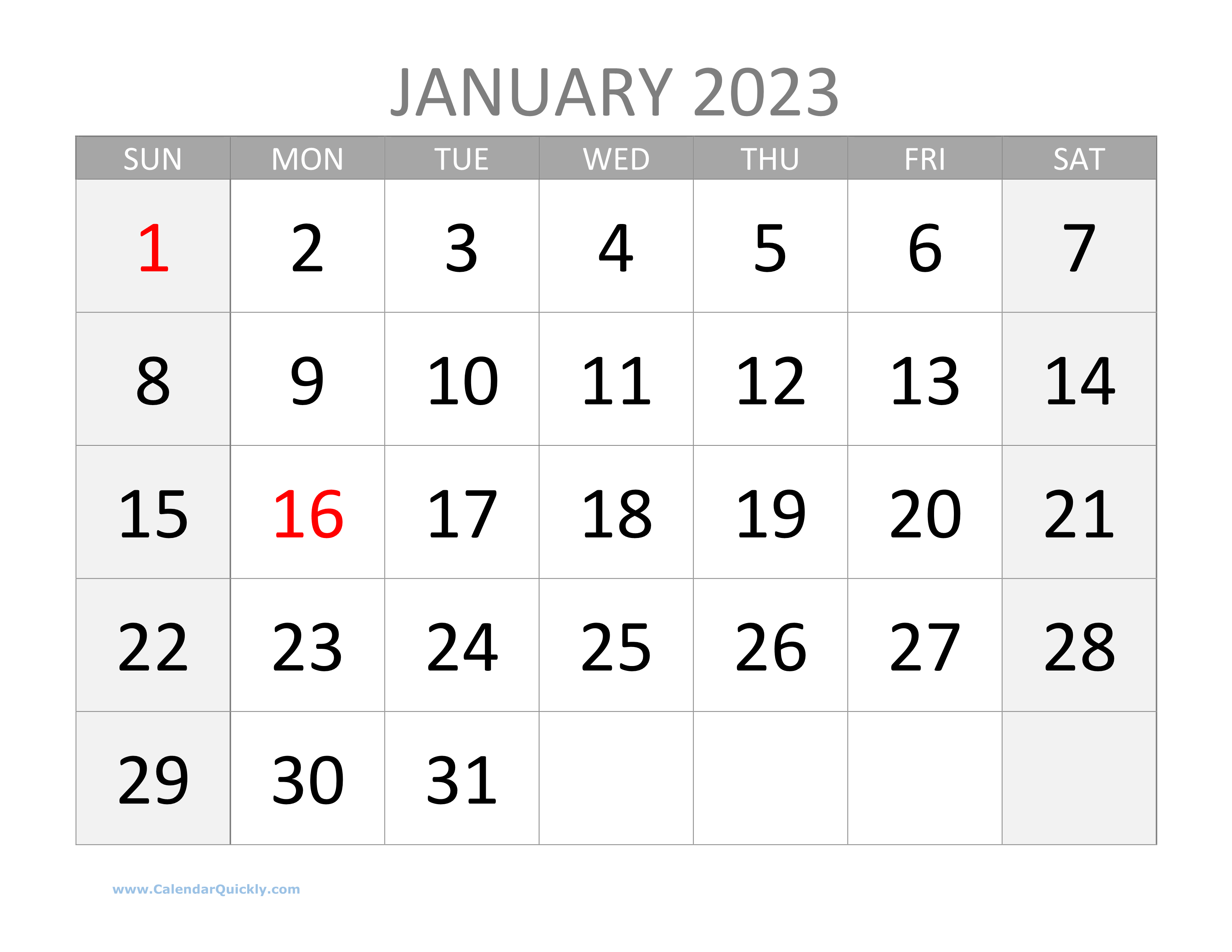 Free Large Print Calendar 2023 Printable Templates Free