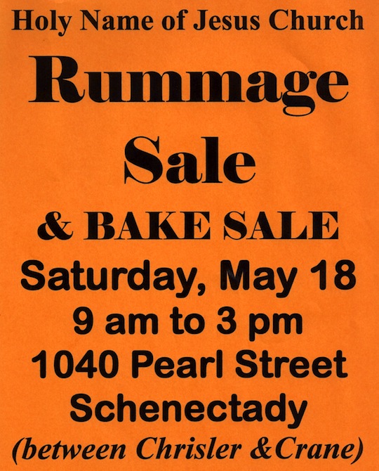Rummage And Bake Sale This Saturday May 18th Holy Name Of Jesus