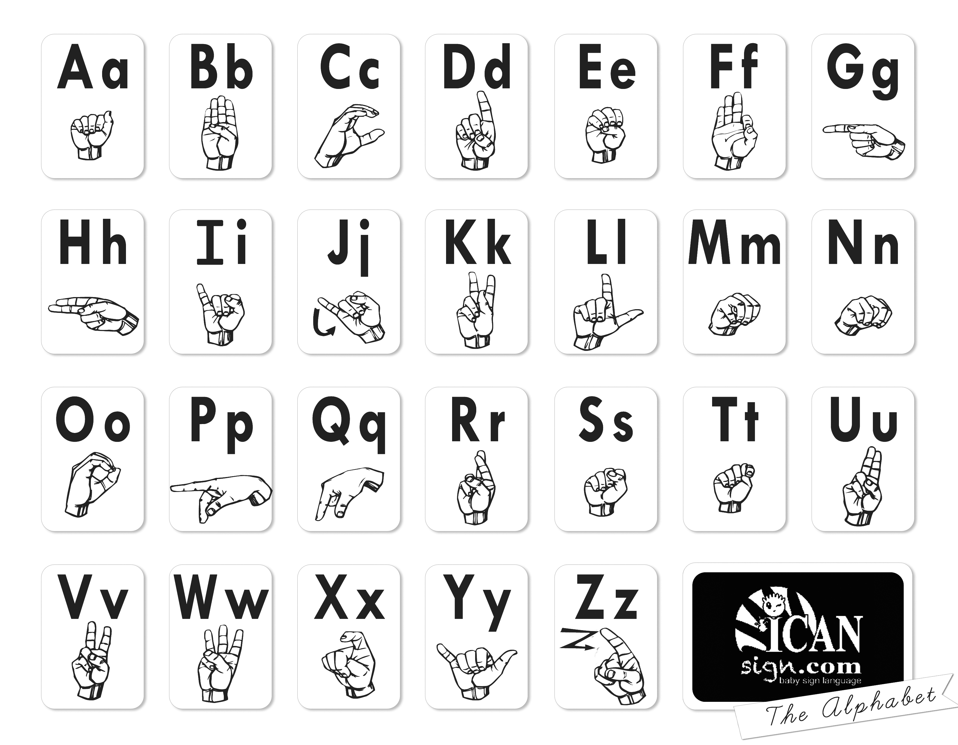 43 Printable Sign Language Alphabet Coloring Pages Background