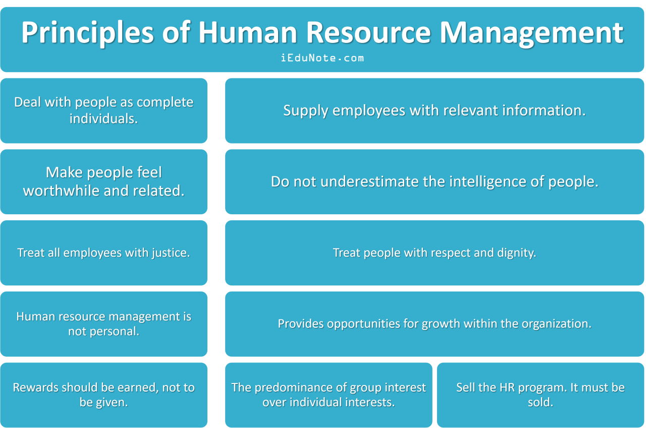 11 Principles Of Human Resource Management