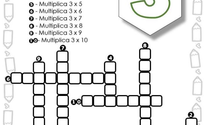 Crucigrama Multiplicativo Imagenes Educativas Math Coloring Images