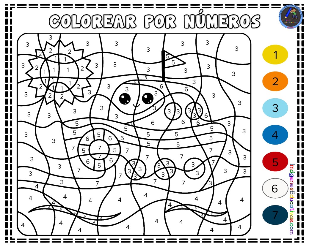 Colorear Por NÚmeros 1 Imagenes Educativas