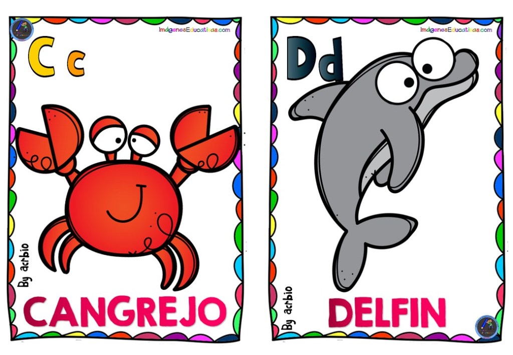 Abecedario De Animales En Tarjetas Para Plastificar LoterÍa Bingo 3