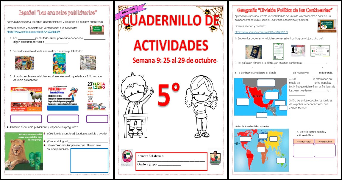 Cuadernillo De Actividades Y Reforzamiento Semana 9 Portada 2